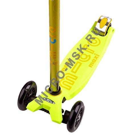Самокат трехколесный Maxi Micro Deluxe yellow (Макси Микро Делюкс ...