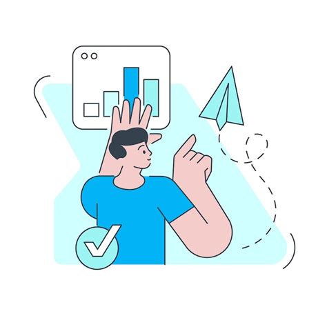 Premium Vector Business Man Analyzing Graph Successful Marketing