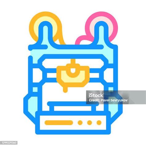 더블 압출기 3d 프린터 색상 아이콘 벡터 일러스트레이션 0명에 대한 스톡 벡터 아트 및 기타 이미지 0명 건강관리와 의술