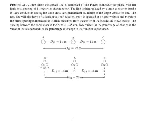 Solved Problem 1 A Three Phase 60 Hz Transposed