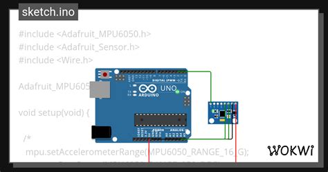 Mpu6050 Adafruit Demo Wokwi Esp32 Stm32 Arduino Simulator