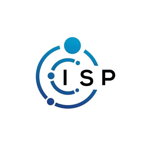 Isp Letter Technology Logo Design On White Background Isp Creative