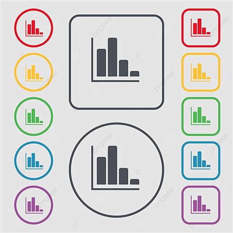 Vector Frame With Round And Square Buttons Featuring Infographic Icon Symbols Vector Profile