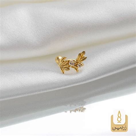 پیرسینگ طلا گوش زربین