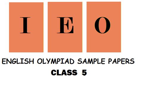 Ieo English Olympiad Sample Papers Olympiad Tester
