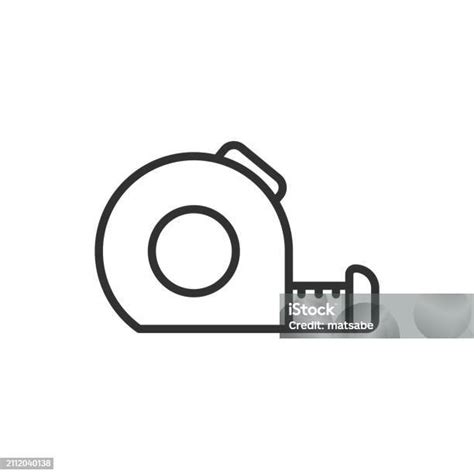 측정 테이프 선형 아이콘입니다 편집 가능한 획이 있는 선 3차원 형태에 대한 스톡 벡터 아트 및 기타 이미지 3차원 형태 가정 생활 강철 Istock