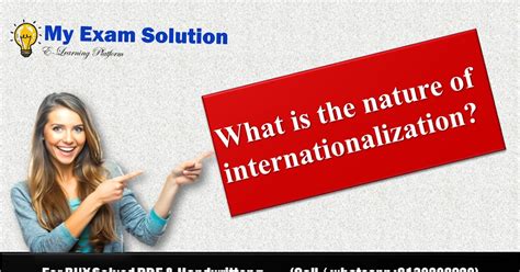 What Is The Nature Of Internationalization My Exam Solution