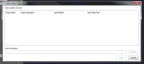 Attempting To Open An Autocad Plant 3d Project From Vault Shows An