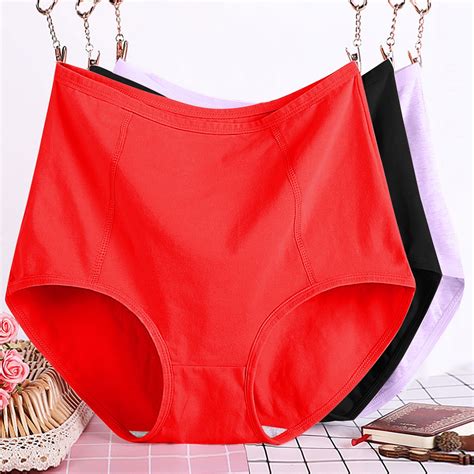 Cflvaek 3 Pack Plus Size Leakproof Underwear For Women Comfy High