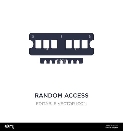 Random Access Memory Chip Icon On White Background Simple Element