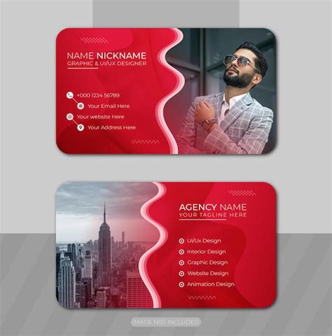 현대 비즈니스 카드 디자인 서식 파일 프리미엄 벡터