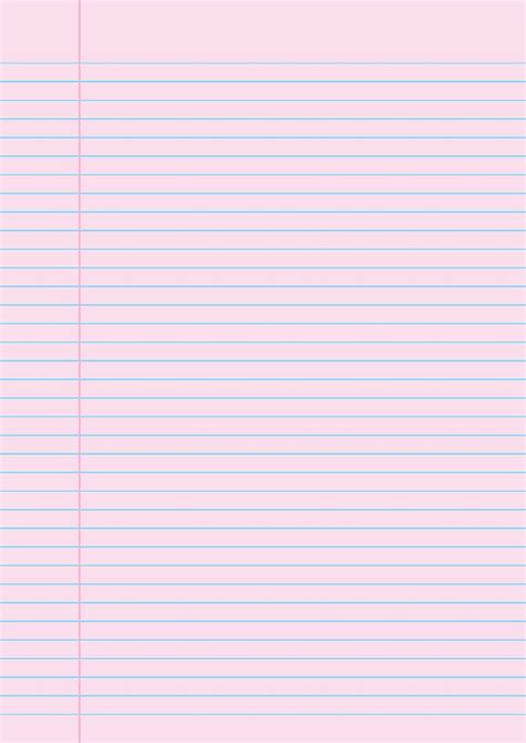 Printable Light Pink College Ruled Notebook Paper For A4 Paper Notebook Paper Notebook Paper