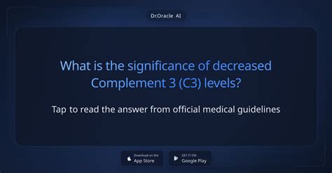 What Is The Significance Of Decreased Complement 3 C3 Levels