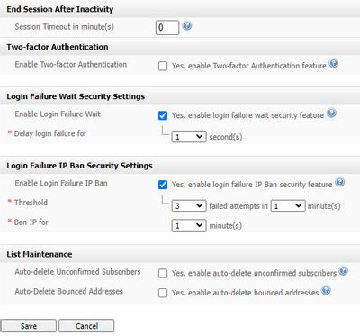 Security Settings