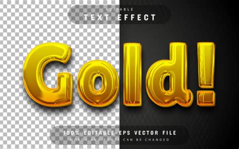 Gold Text Effect Editable Graphic By Aglonemadesign Creative Fabrica