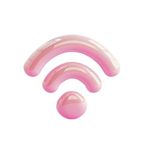 Modern Pink Wi Fi Signal Icon 3d Illustration 46026077 Png