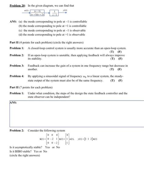 solved problem ii for the given transfer function y 3 3