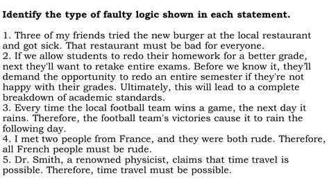 Identify The Type Of Faulty Logic Shown In StudyX