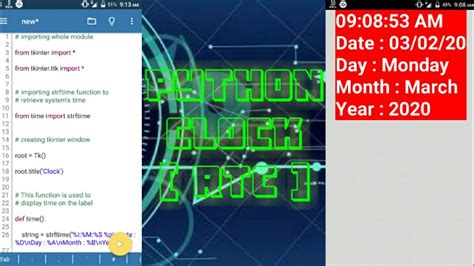 Python Clock Youtube