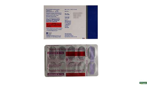 Buy Pregeb M 75mg 10 Capsules Online At Best Prices Wellness Forever