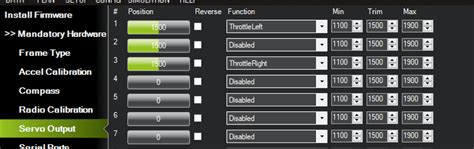 Arduboat Throttle Left And Right Not Showing Movement In Servo Output Bars Arduboat