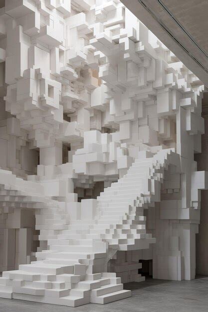 Premium Ai Image A Really Massive White Sculpture That Takes Up A Lot Of Space In The Room