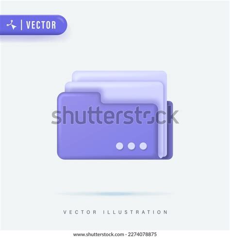 3d Realistic Folder File Vector Illustration Stock Vector Royalty Free 2274078875 Shutterstock