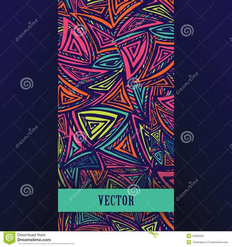 Colorful Design Template With Abstract Triangles Stock Vector