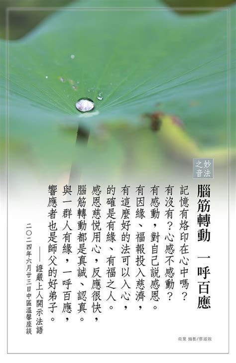 證嚴上人每日一叮嚀2024 07 06 1