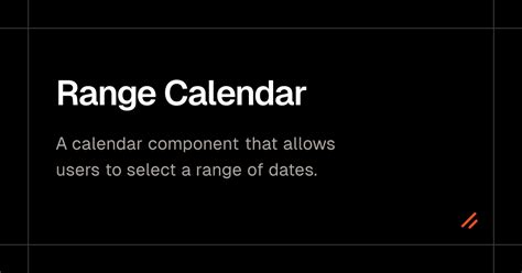 Range Calendar Shadcn Svelte