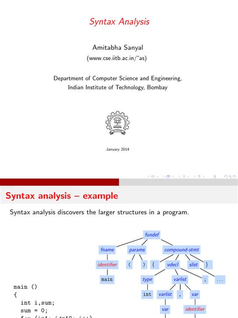 Understanding Syntax Analysis In Compilers Pdf Parsing Cognitive