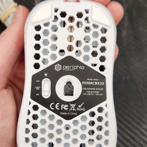 Periphio White Usb Gaming Mouse Permcbx35 Jawa