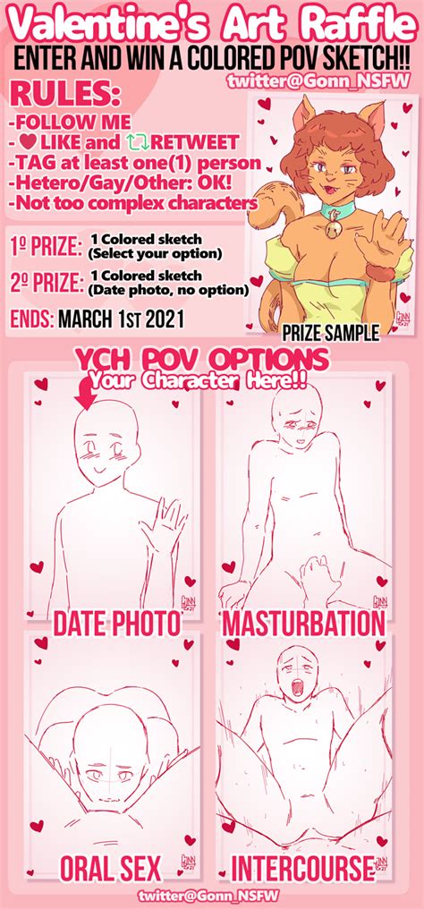 Valentines Art Raffle Free Ych By Gonnartworks Hentai Foundry