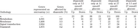 Functional Clustering Of Genes Main Categories And Selected