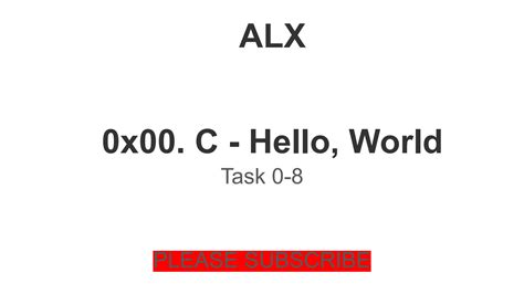 SOLUTION Alx 0x00 C Hello World Studypool