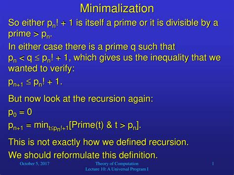 Theory Of Computation Lecture 10 A Universal Program I Ppt Download