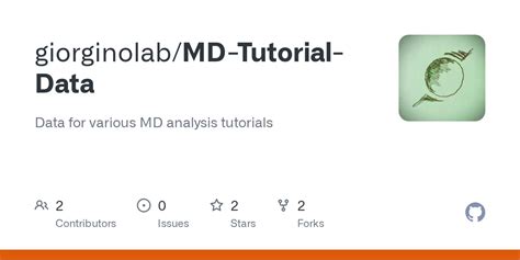 Github Giorginolabmd Tutorial Data Data For Various Md Analysis