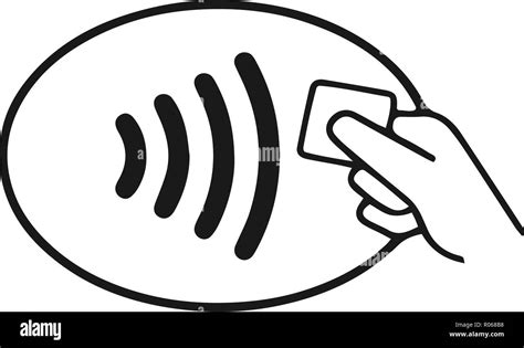 NFC Contact Less Wireless Pay Icon Stock Vector Image Art Alamy