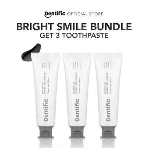 Dentific Bright Me Smile Charcoal Toothpaste To Whiten Teeth And