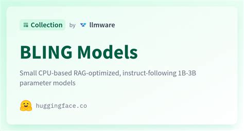 Bling Models A Llmware Collection