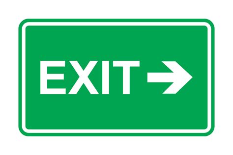 Exit To Right Sign Symbol Icon Green Design Vector Illustration Vector Art At Vecteezy