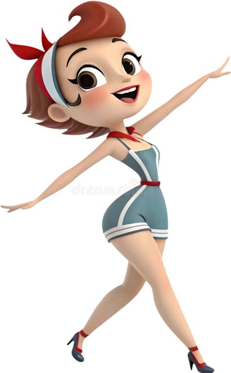 Pin Up Girl With Exaggerated Emotional Expression For Vibrant Design