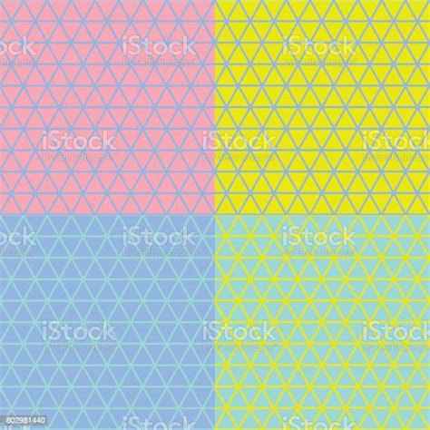 기하학 개념 선 완벽 한 패턴입니다 표면 디자인 헤더 포스터 여름 Vivvid 색상에서 배경 벡터 일러스트 삼각형 격자의 모티브 0명에 대한 스톡 벡터 아트 및 기타 이미지