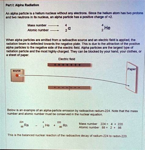 part i alpha radlatlon an alpha particle is a helium nucleus without