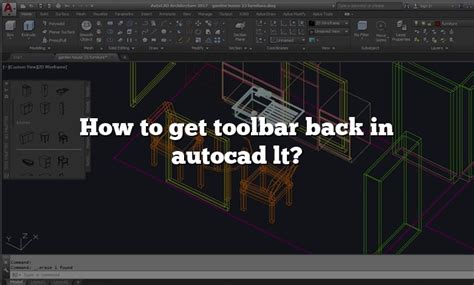 How To Get Toolbar Back In Autocad Lt
