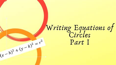 Circle Equations