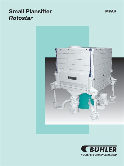 Small Plansifter Rotostar Mpar Pdf Secondary Sector Of The Economy Materials