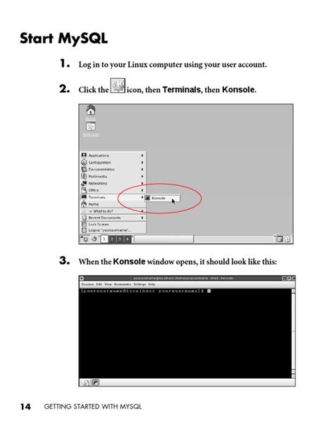 Start Mysql Log In To Your Linux Computer Using Your User Account