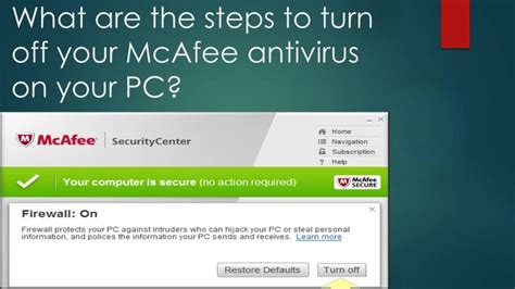 PPT What Are The Steps To Turn Off Your McAfee Antivirus On Your PC PowerPoint Presentation