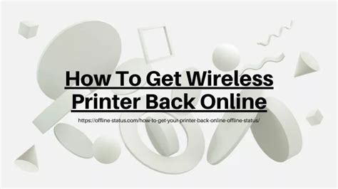 PPT How To Get Wireless Printer Back Online PowerPoint Presentation Free Download ID